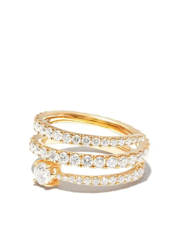 ANITA KO 18kt Yellow Diamond Coil Ring - Gold
