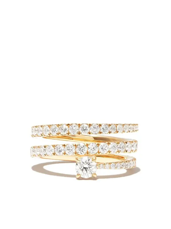 ANITA KO 18kt Yellow Diamond Coil Ring - Gold