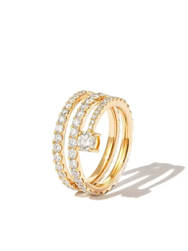 ANITA KO 18kt Yellow Diamond Coil Ring - Gold