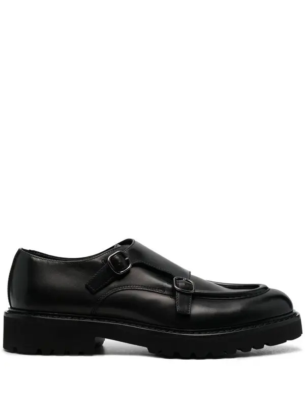 DOUCAL'S Double-buckle Monk Shoes - Black