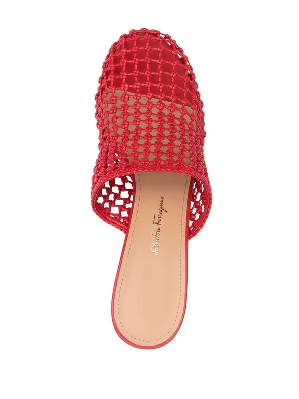 FERRAGAMO Ella Mules - Red