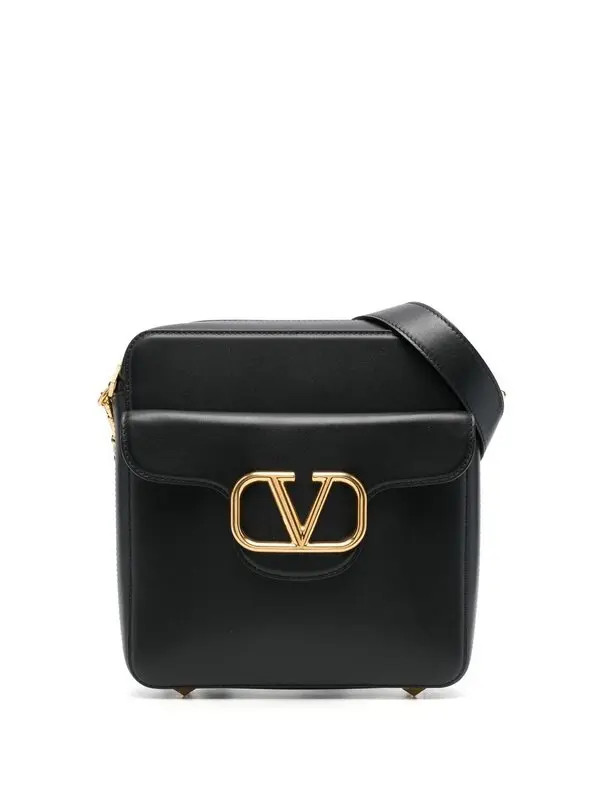 Valentino Garavani Leather Crossbody Bag - Black