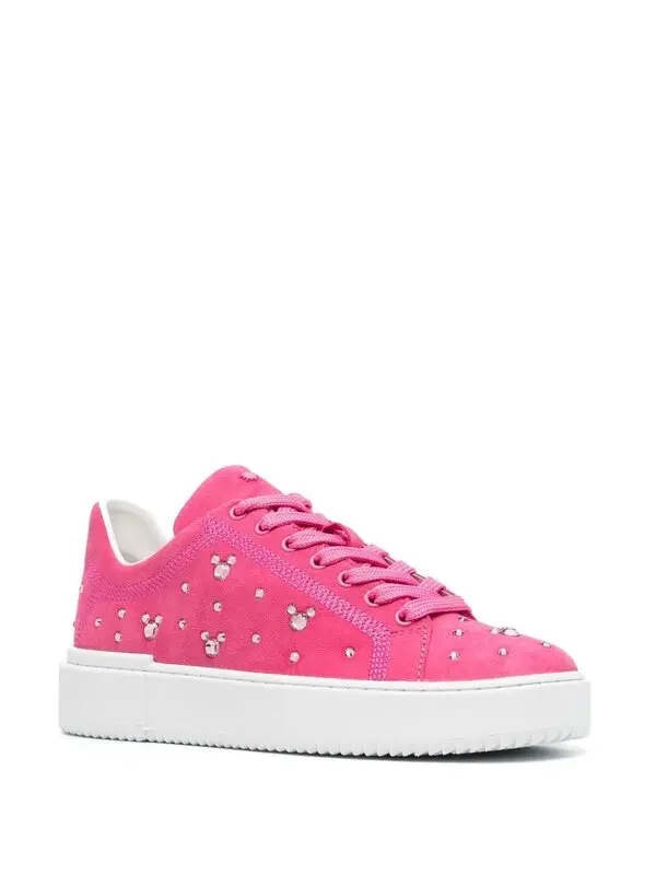 STUART WEITZMAN Crystal-embellished Suede Sneakers