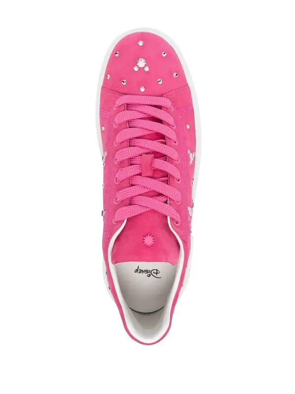 STUART WEITZMAN Crystal-embellished Suede Sneakers