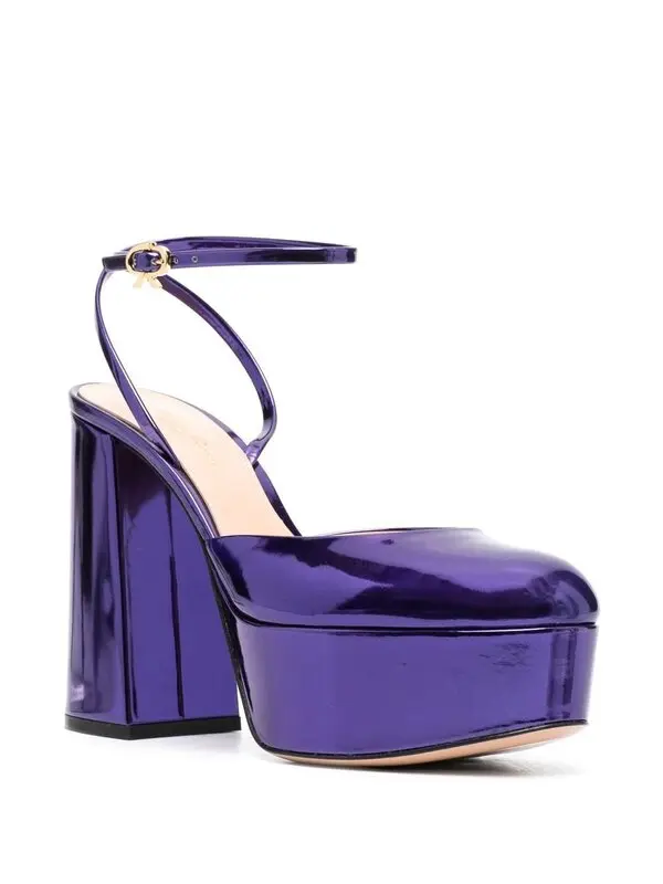 GIANVITO ROSSI 130mm Metallic-effect Pumps