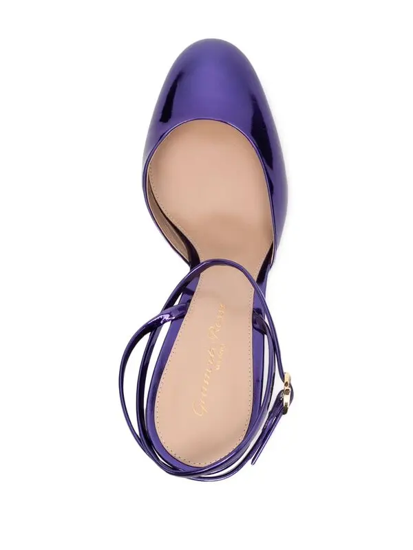 GIANVITO ROSSI 130mm Metallic-effect Pumps