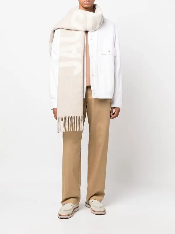 Jacquemus L'echarpe Virgin-wool Scarf - Neutrals