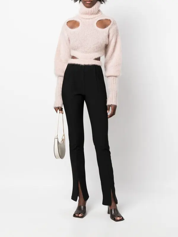 ANDREĀDAMO Cut-out Cropped Jumper