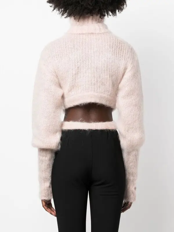 ANDREĀDAMO Cut-out Cropped Jumper