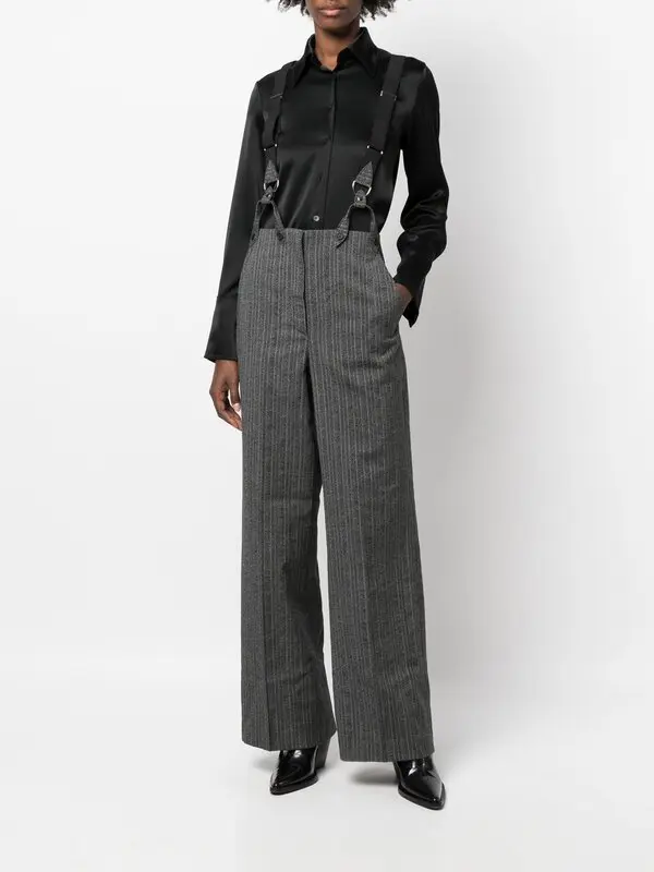 Philosophy Di Lorenzo Serafini Striped Suspender Trousers
