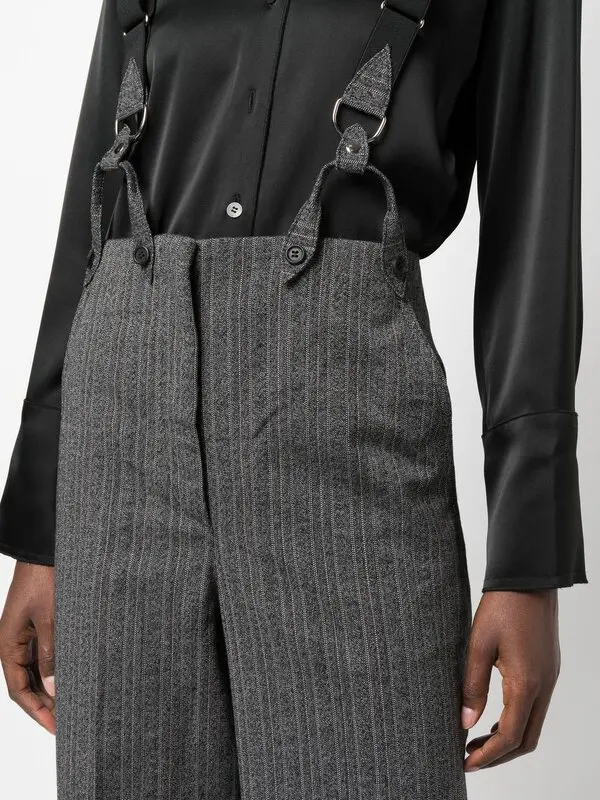 Philosophy Di Lorenzo Serafini Striped Suspender Trousers
