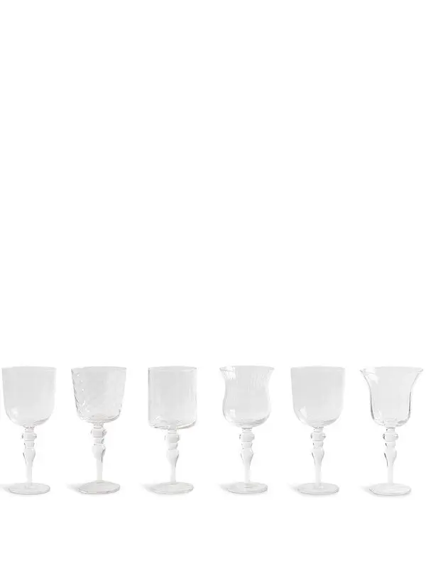 BITOSSI HOME Assorted Goblets Glasses - White