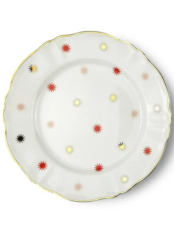 BITOSSI HOME 4 Piece Volta Dinner Plate Set - White