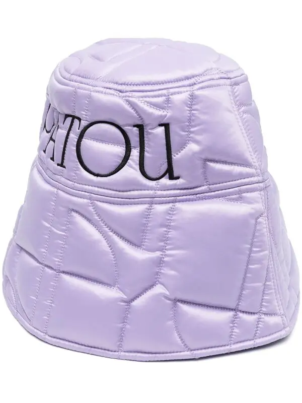 Patou Quilted-finish Bucket Hat - Purple