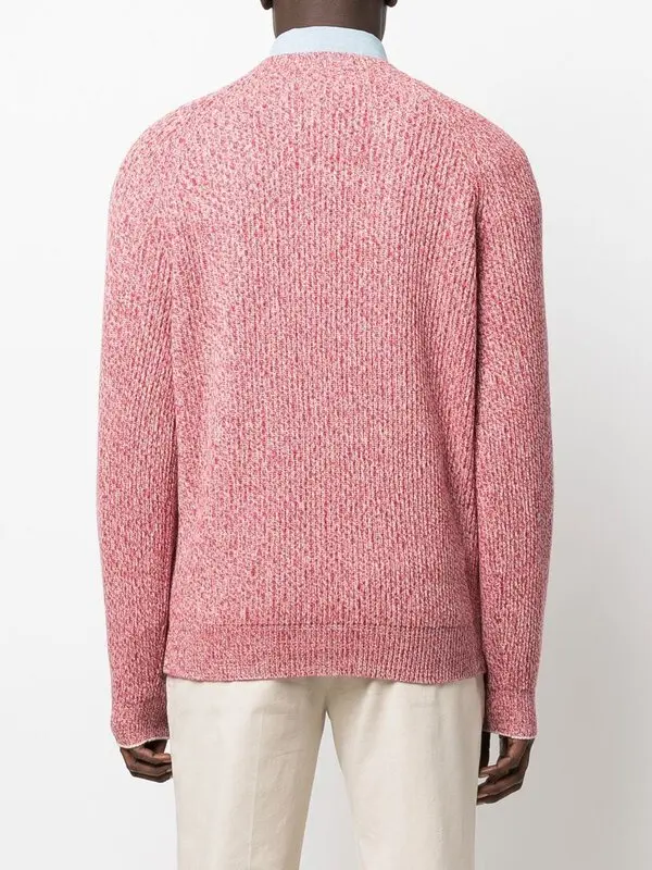 Brunello Cucinelli Marl Knit Ribbed-trim Jumper