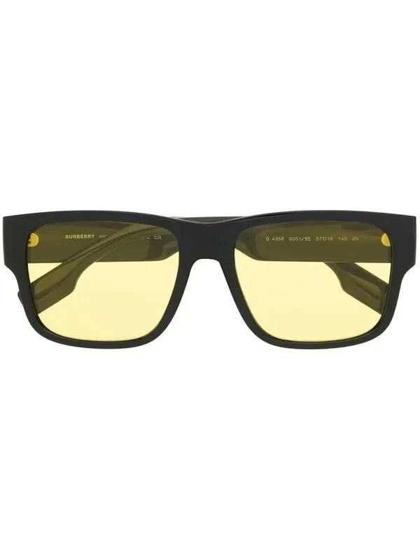 Burberry Knight Square-frame Sunglasses - Black