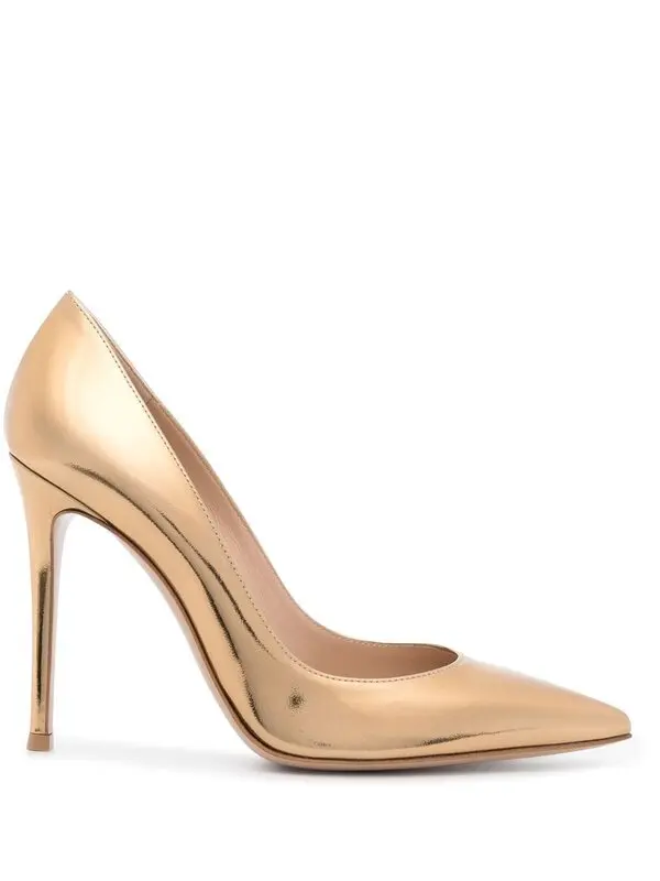 GIANVITO ROSSI 105mm Metallic Pumps - Gold