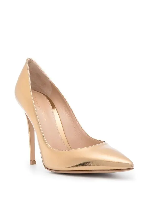 GIANVITO ROSSI 105mm Metallic Pumps - Gold