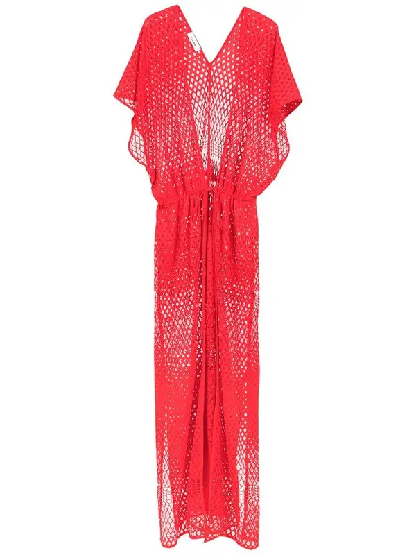 AMIR SLAMA Knitted Beach Dress - Red