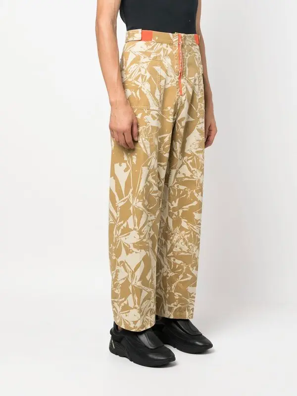 Aries Graphic-print Cotton Twill Trousers