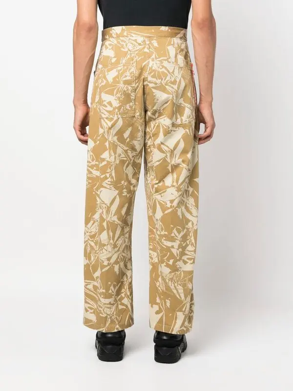 Aries Graphic-print Cotton Twill Trousers