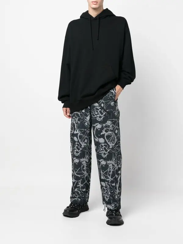 Alexander McQueen Abstract-print Straight-leg Trousers