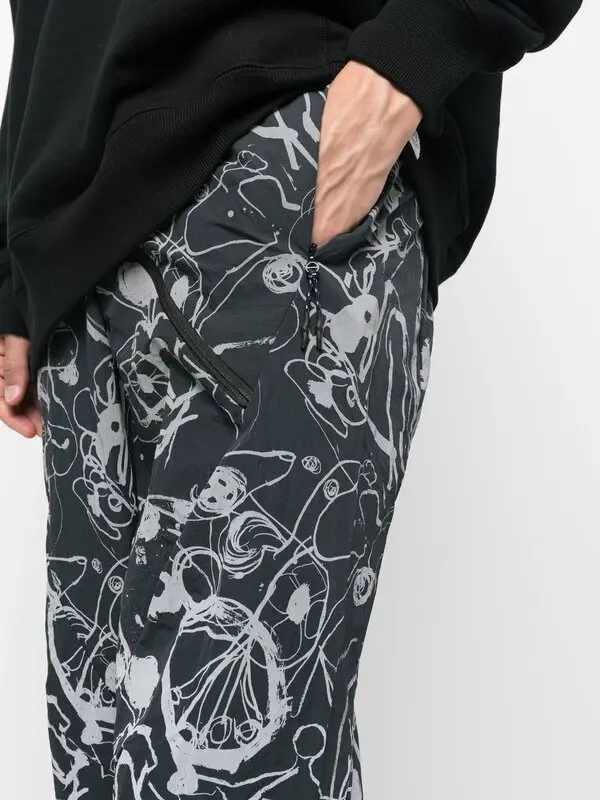 Alexander McQueen Abstract-print Straight-leg Trousers