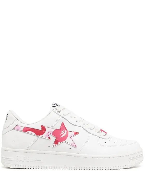 A BATHING APE Sta Low-top Leather Sneakers - White