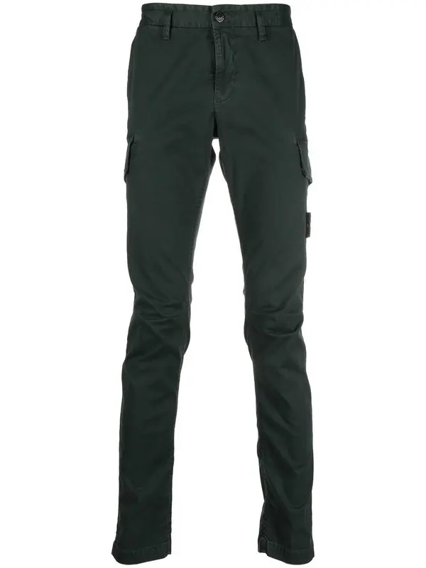 Stone Island Compass-patch Cargo Trousers - Green