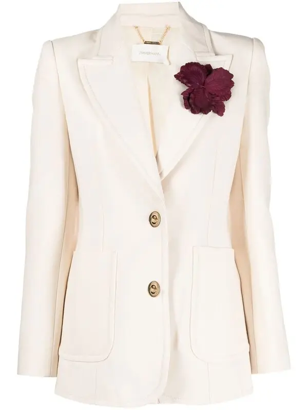 Zimmermann Single-breasted Blazer - Neutrals