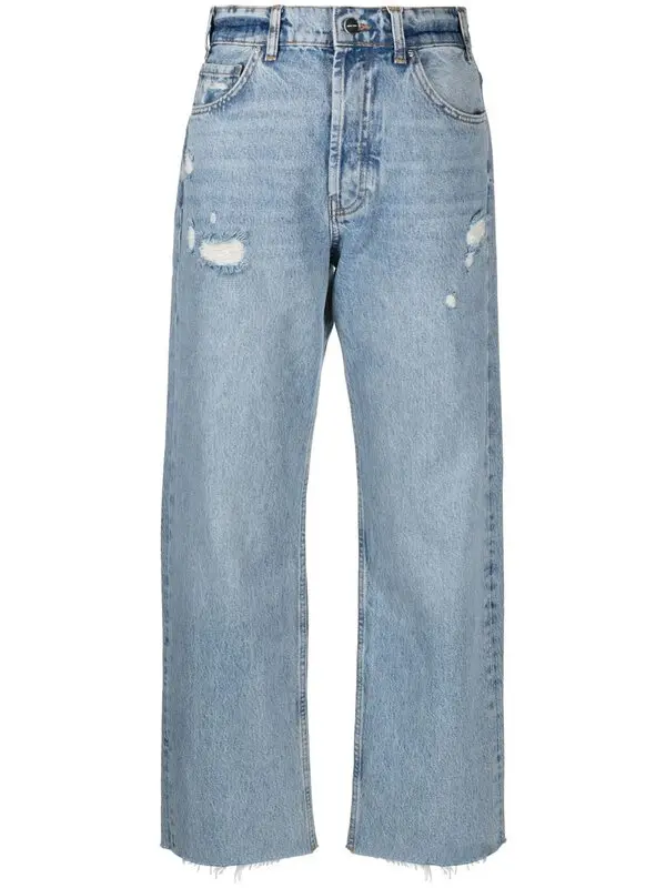 ANINE BING Gavin Mid-rise Straight Jeans - Blue