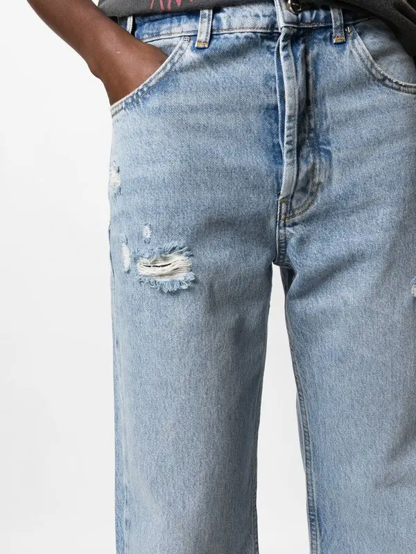 ANINE BING Gavin Mid-rise Straight Jeans - Blue