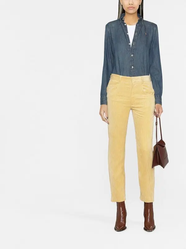Isabel Marant Étoile Tilorsya Corduroy Trousers - Yellow