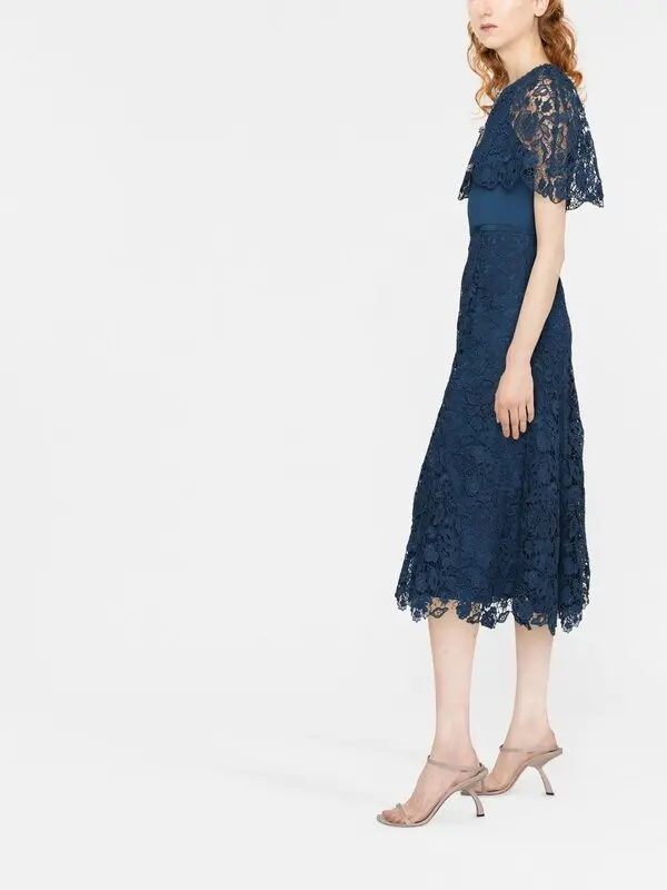 SELF-PORTRAIT Magnolia Lace Midi Dress
