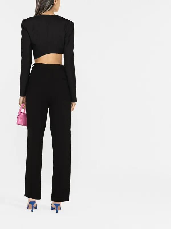 SELF-PORTRAIT High-waist Straight Trousers