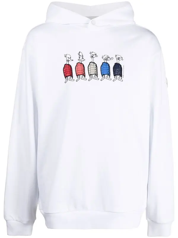 Moncler Duck-print Cotton Hoodie