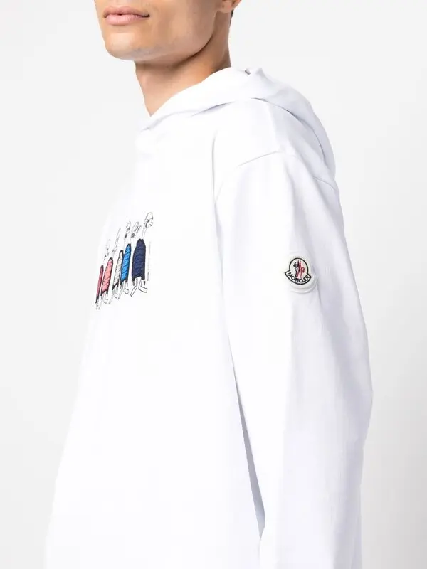 Moncler Duck-print Cotton Hoodie