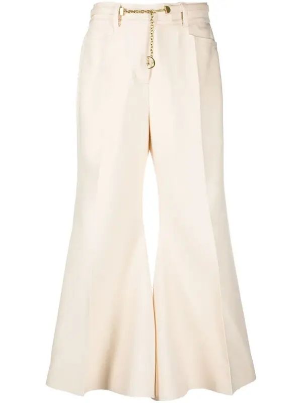 Zimmermann Flared Cropped Trousers - Neutrals