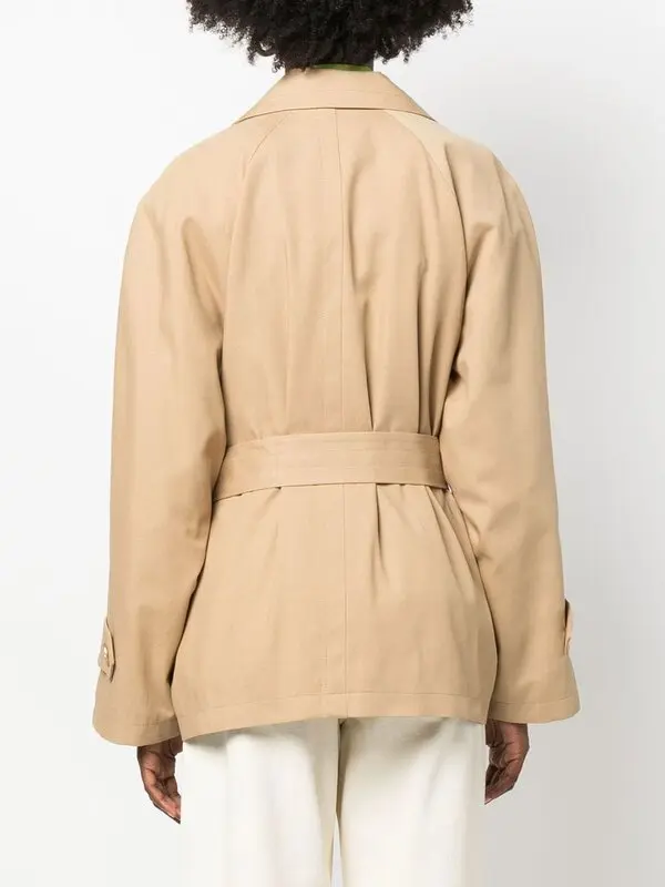 LOW CLASSIC Cropped Belted Trench Coat