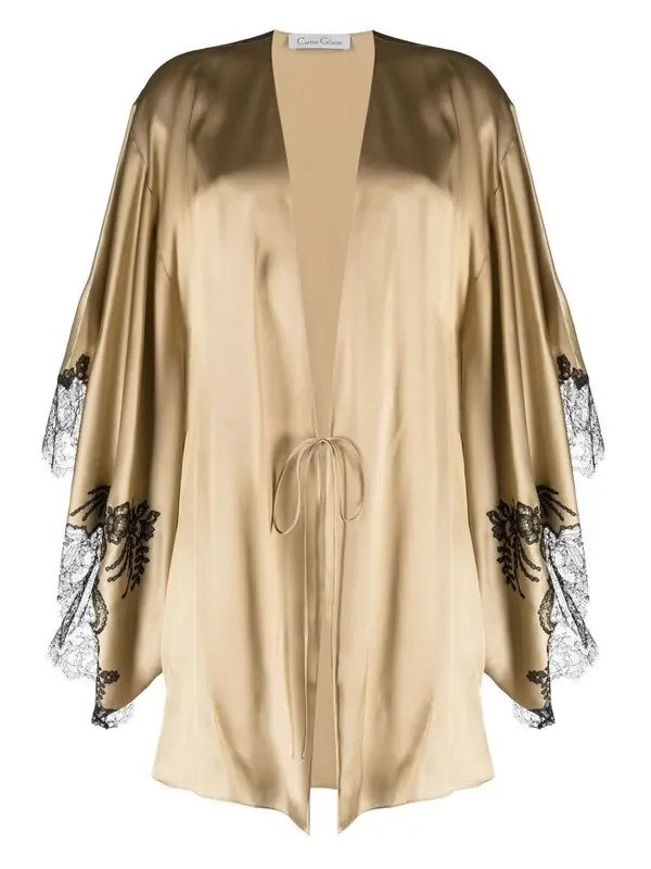 Carine Gilson Calais-caudry Short Robe - Gold