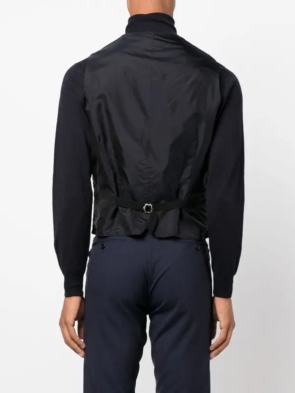 Tagliatore Single-breasted Panelled Waistcoat - Blue