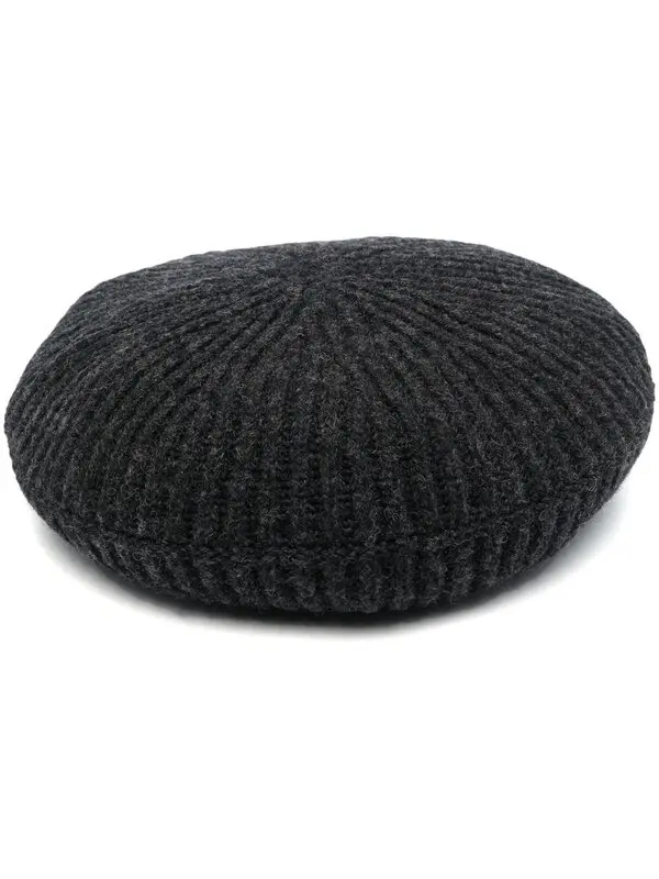 GANNI Ribbed Knitted Beret