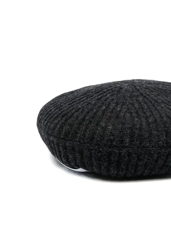 GANNI Ribbed Knitted Beret
