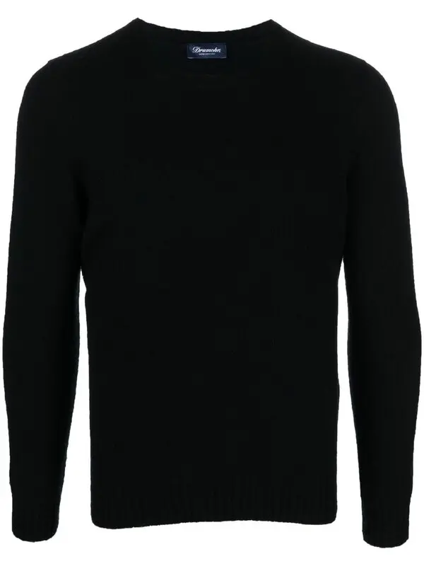 DRUMOHR Crew-neck Wool Jumper - Black