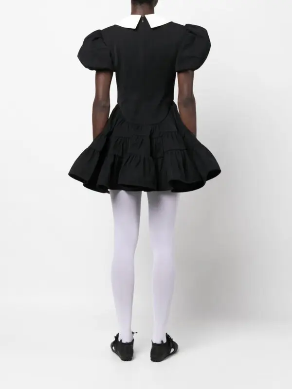 SHUSHU/TONG Puff-sleeve Tiered Minidress