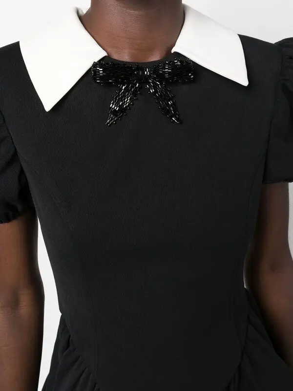 SHUSHU/TONG Puff-sleeve Tiered Minidress