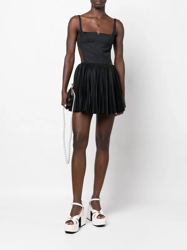 SHUSHU/TONG Open-back Pleated Minidress