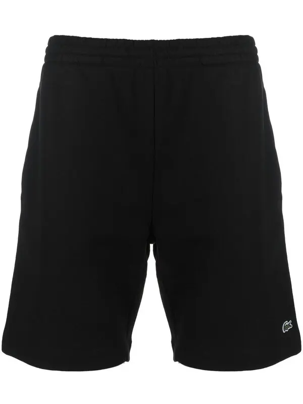 Lacoste Logo-patch Track Shorts - Black