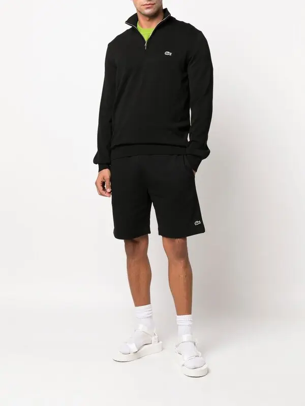 Lacoste Logo-patch Track Shorts - Black