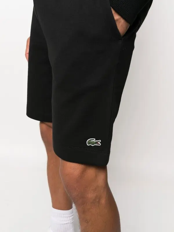 Lacoste Logo-patch Track Shorts - Black